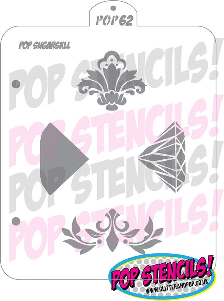Pop Stencil Maxi, Diamond | Magicboxfacepaints