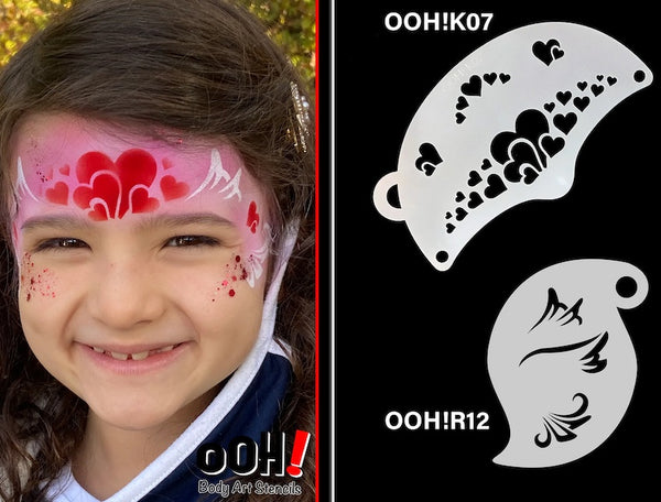 Ooh Stencils, Mask, Valentine | Magicboxfacepaints